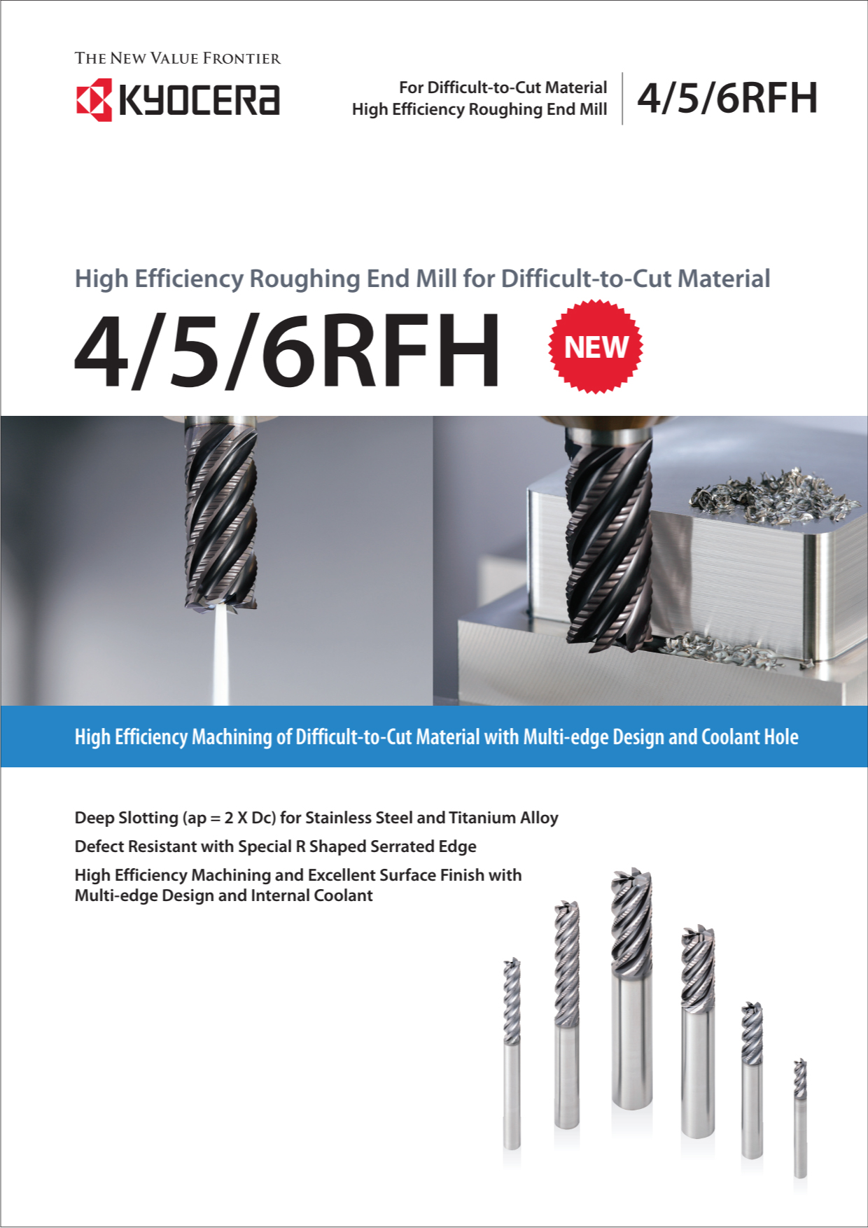 Dao Phay Hợp Kim Phá Thô Kyocera 4-5-6RFH | Hutscom.vn